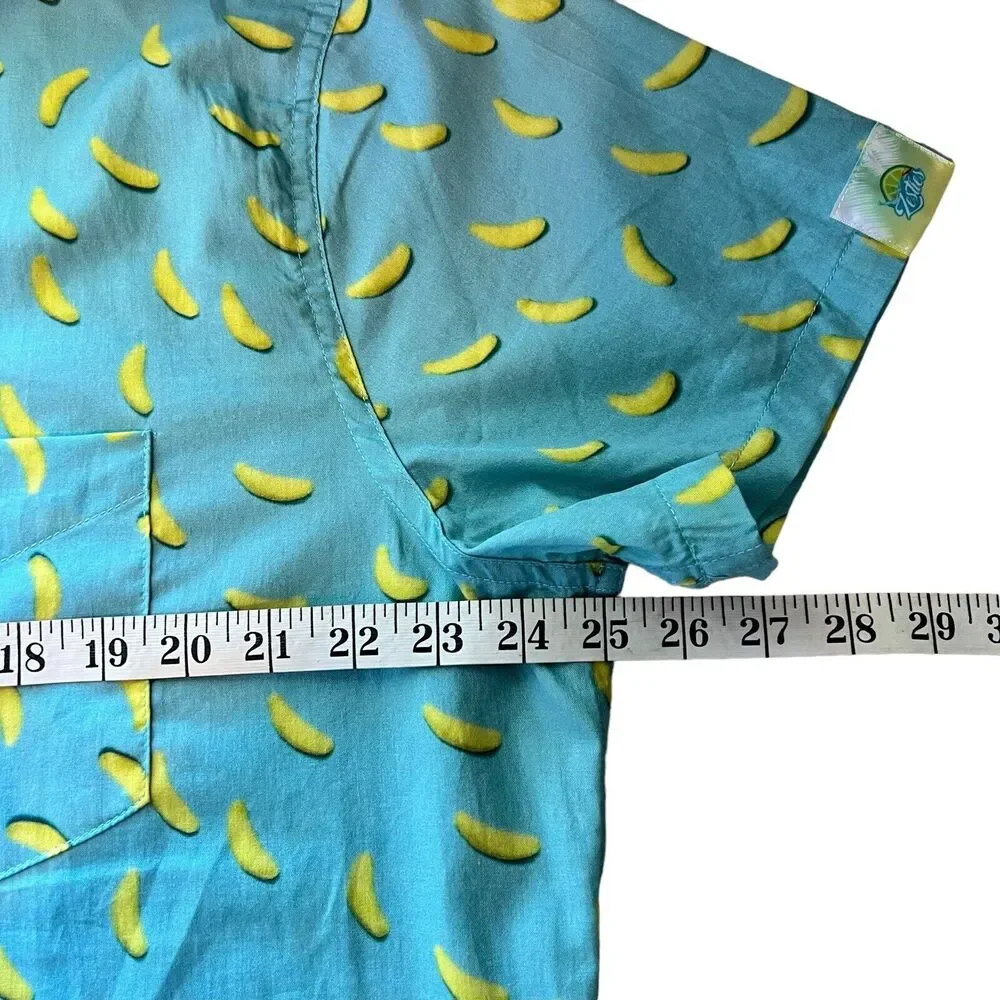 Zesties | Shirts | Zesties Size Xl Blue Cotton Retro 8s Style Beach ...
